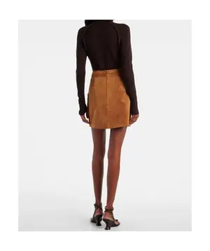 Veronica Beard Norwood Suede Miniskirt