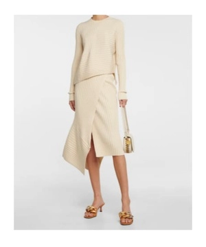 Stella McCartney Ribbed-knit Midi Skirt