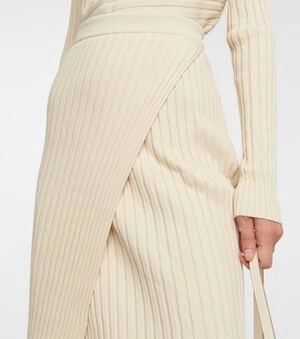 Stella McCartney Ribbed-knit Midi Skirt
