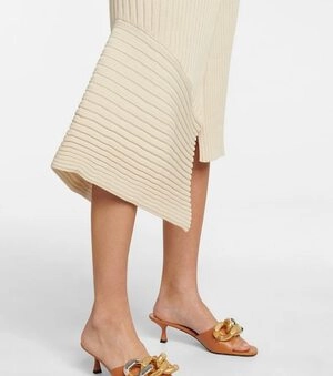 Stella McCartney Ribbed-knit Midi Skirt