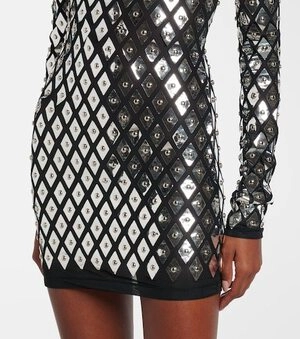 Rabanne Studded Jersey Minidress