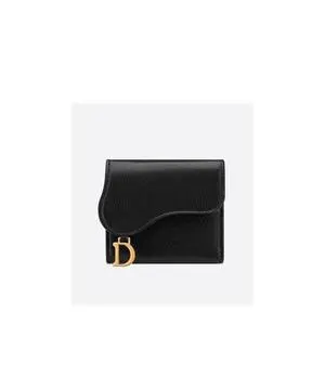 Dior Saddle Lotus Wallet - Black