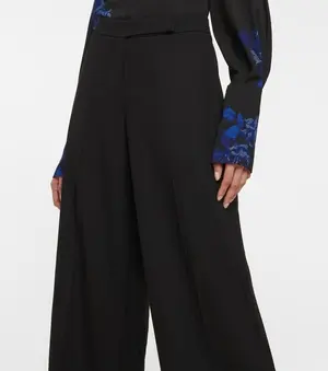 EMILIA WICKSTEAD Wool High-rise Wide-leg Pants