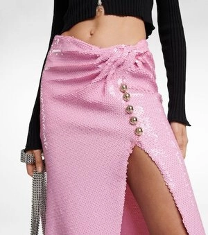 Rabanne Sequined Midi Skirt