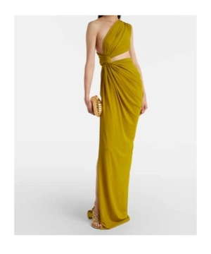 Alex Perry Draped One-shoulder Crêpe Jersey Gown