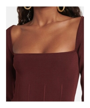 Galvan Atalanta Ribbed-knit Midi Dress