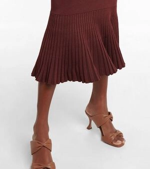 Galvan Atalanta Ribbed-knit Midi Dress