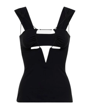 NENSI DOJAKA Cutout Jersey Top
