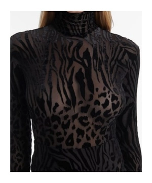 Alex Perry Sheer Animal-print Devoré Maxi Dress