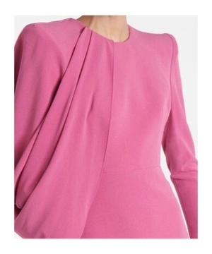 Alex Perry Caped Asymmetric Crepe Minidress