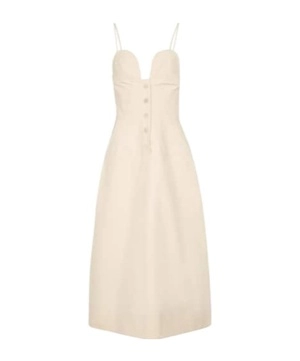 JIL SANDER Cotton Poplin Midi Dress - Nude