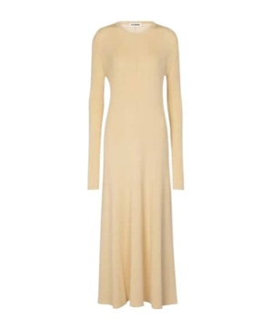 JIL SANDER Wool-blend Midi Dress - Nude