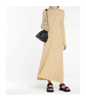 JIL SANDER Wool-blend Midi Dress