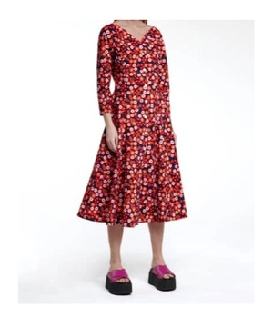 Marni Floral Cotton Midi Dress