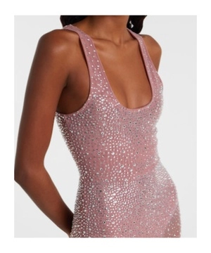 Alex Perry Embellished Mesh Maxi Dress - Pink