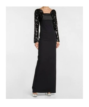SAFIYAA LONDON Liza Sequined Crêpe Gown