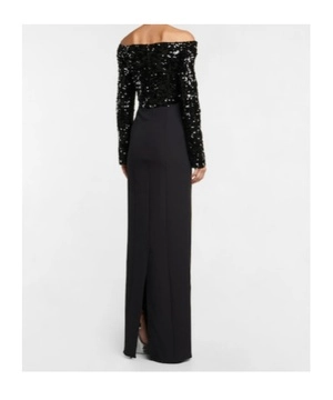 SAFIYAA LONDON Liza Sequined Crêpe Gown