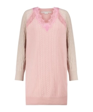 Stella McCartney Lace-trimmed Wool Minidress - Pink