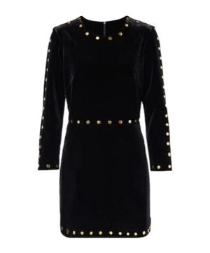 Dodo Bar Or Ska Velvet Minidress - Black