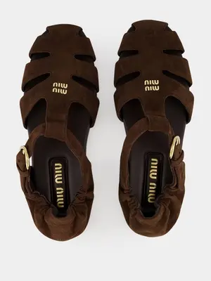 Miu Miu Round-toe Flat Sandals