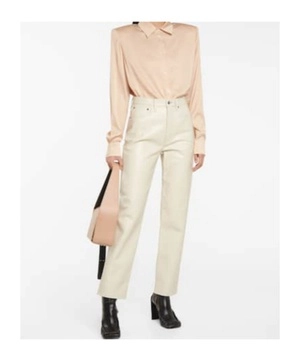 Magda Butrym Stretch-silk Logo Print Shirt