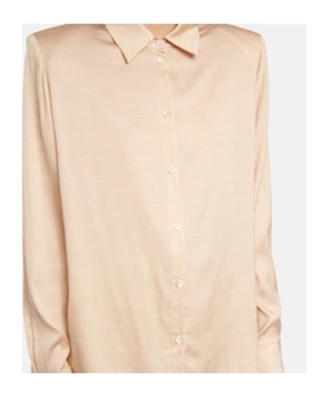 Magda Butrym Stretch-silk Logo Print Shirt