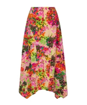Stella McCartney Naya Floral Silk Midi Skirt - Multicolor