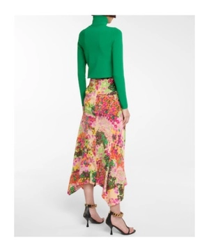 Stella McCartney Naya Floral Silk Midi Skirt