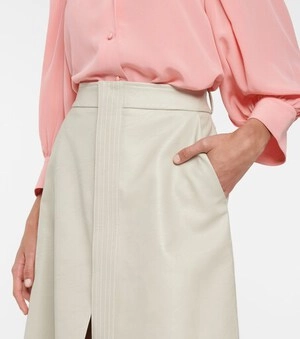 Stella McCartney Faux Leather Midi Skirt