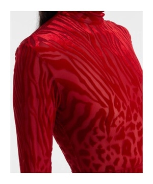 Alex Perry Printed Turtleneck Jersey Maxi Dress