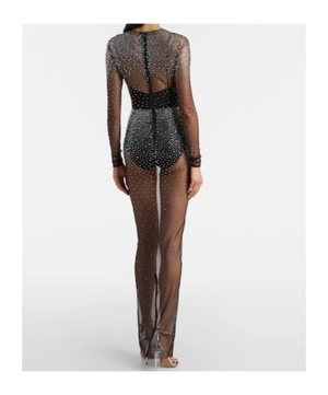 Alex Perry Embellished Mesh Maxi Dress