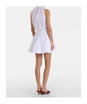 PATOU Gathered Cotton Miniskirt