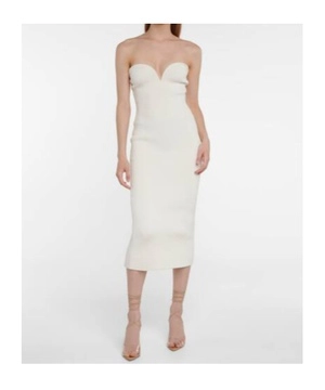Galvan Thalia Strapless Midi Dress