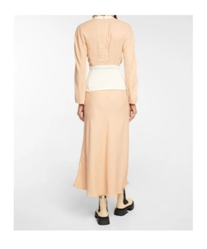 JIL SANDER High-neck Knit Midi Dress