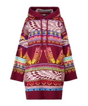 Stella McCartney Intarsia Wool-blend Hoodie Dress - Red