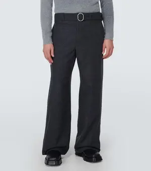JIL SANDER Virgin Wool Wide-leg Pants