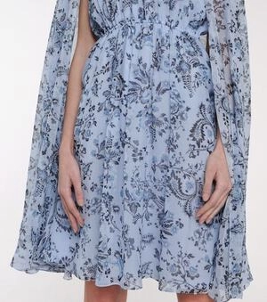 Erdem Austin Printed Silk Voile Minidress