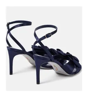 Rene Caovilla Embellished Satin Stiletto Pumps