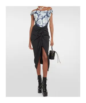 VIVIENNE WESTWOOD Floral Print Draped Corset Top - Blue