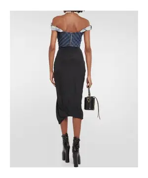 VIVIENNE WESTWOOD Floral Print Draped Corset Top - Blue