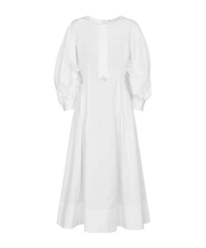 Oscar De La Renta Embellished Stretch-cotton Midi Dress - White