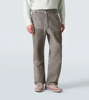 Visvim Pastoral Patchwork Striped Cotton Wide-leg Pants
