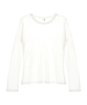 BASERANGE Crew Neck Long-sleeved T-shirt - White