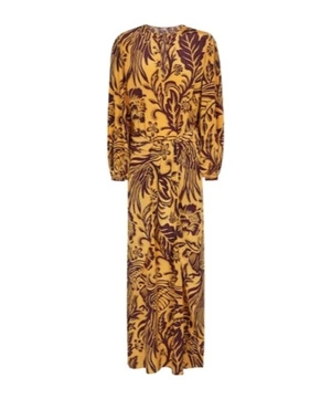 Johanna Ortiz Traditional Landscape Floral Maxi Dress - Brown