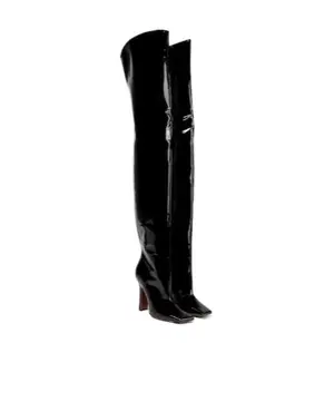 Vetements Boomerang Over-the-knee Boots - Black