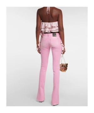 Blumarine Ruffled Halterneck Crop Top