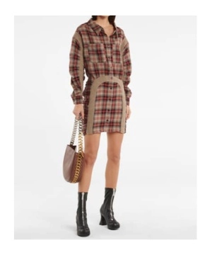 Stella McCartney Checked Wool Shirt Minidress