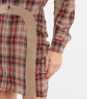 Stella McCartney Checked Wool Shirt Minidress