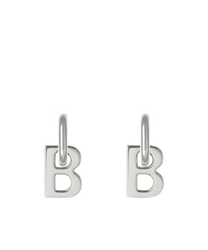 Balenciaga B Chain Xs Earrings - Silver