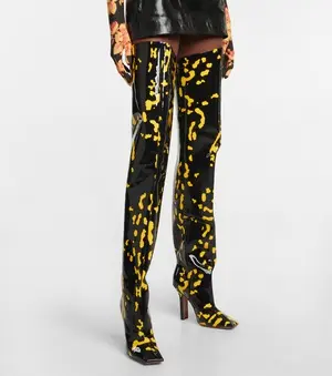 Vetements Printed Over-the-knee Boots